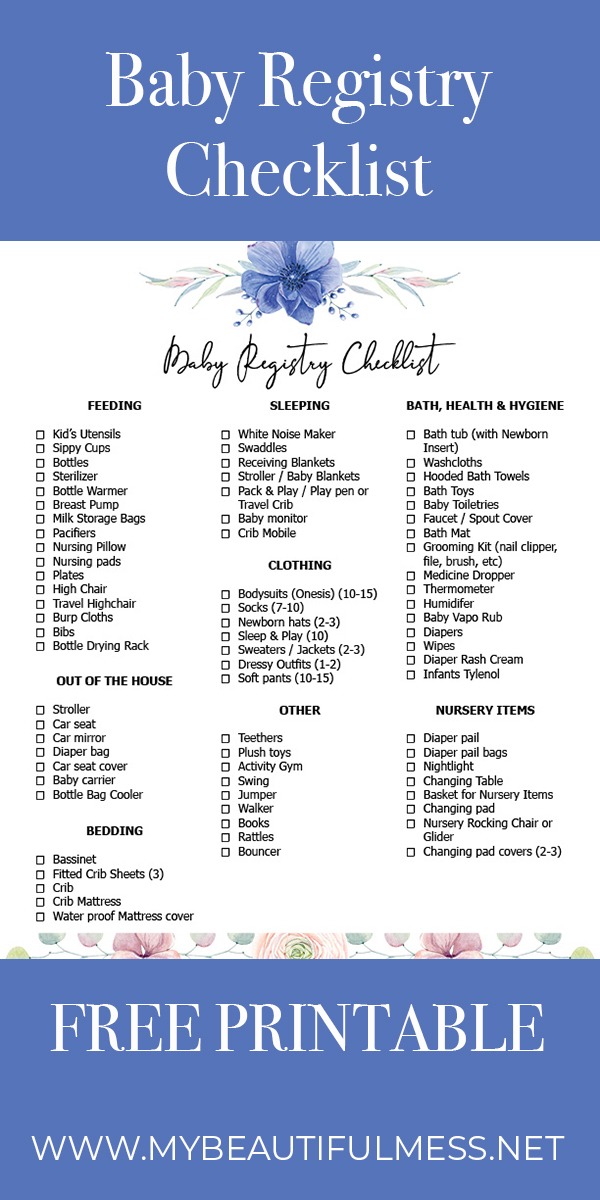 Baby Registry Checklist - My Beautiful Mess